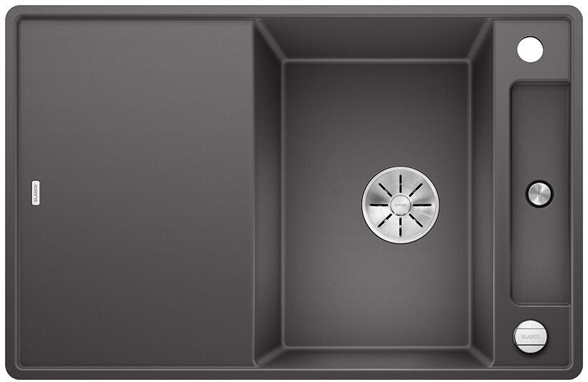 Blanco Axia III 45 S-F Granitspüle mit Ablauffernbedienung/Holzschneidbrett, reversibel ...