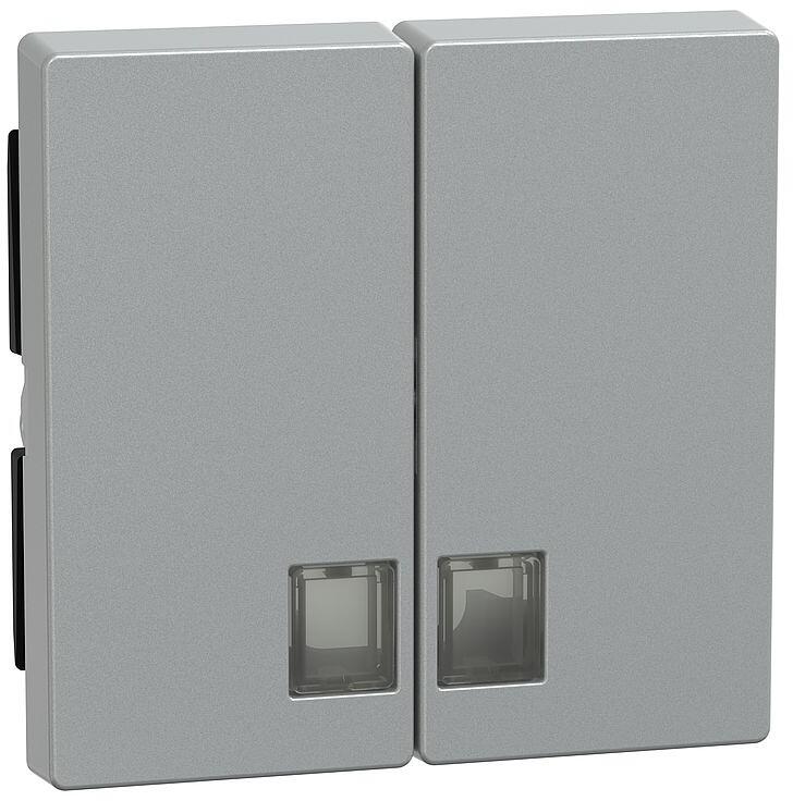 Merten Wippe für Serienschalter mit Symbolfenster, System M, Aluminium ...