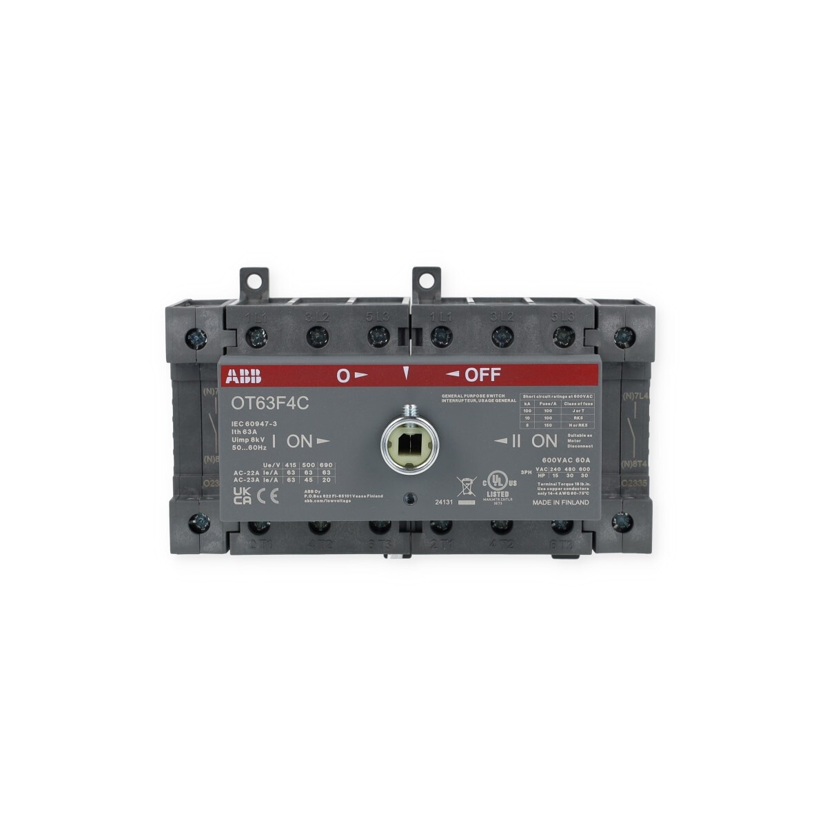 ABB OT63F4C Lastumschalter, 4-polig, 63A (1SCA105369R1001) Elektroshop ...