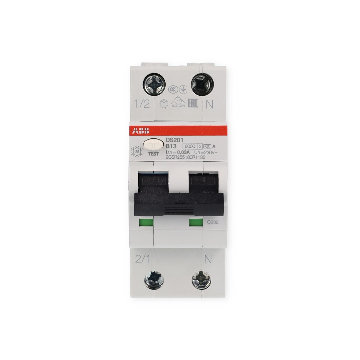 ABB DS201A-B13/0,03 FI/LS-Schalter 6kA, 2-polig, Typ A (2CSR255180R1135) Elektroshop Wagner