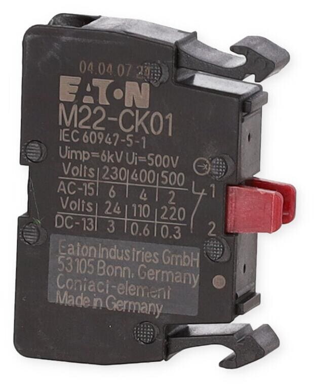 Eaton M22-CK01 Kontaktelement, Frontbefestigung, 1 Öffner (216385 ...